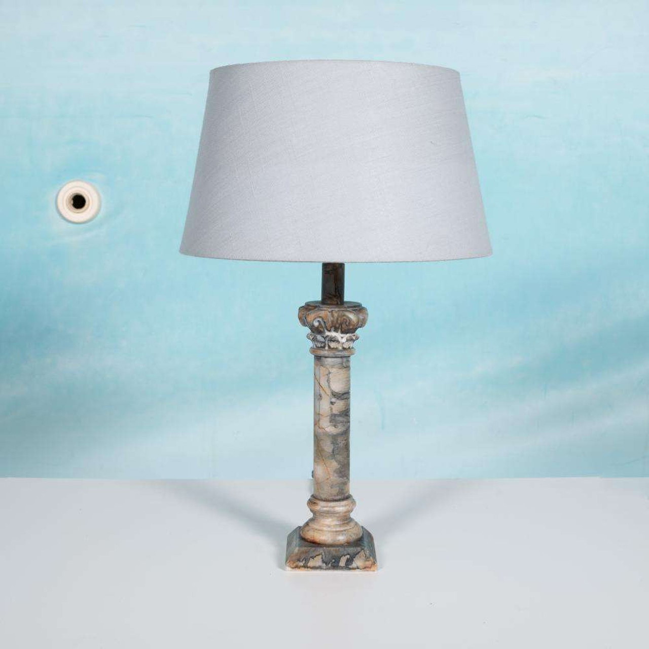 Regency natural stone table lamp, empire marble table lamp | €196.43 ...