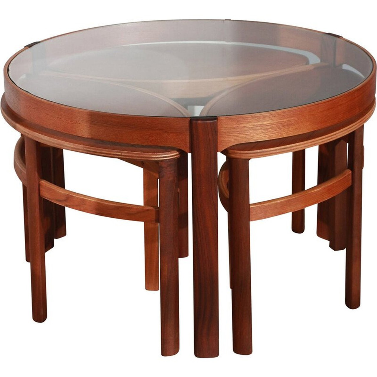 Vintage Trinity teak and glass nesting tables for Nathan, 1960 | €880 ...