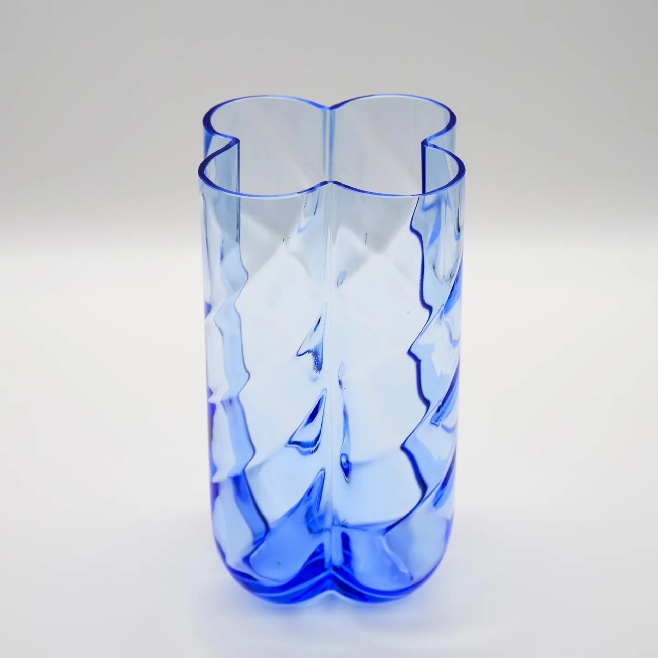 Blue Optic Art Glass Clover Vase by Anna Ehrner | €99 | Whoppah