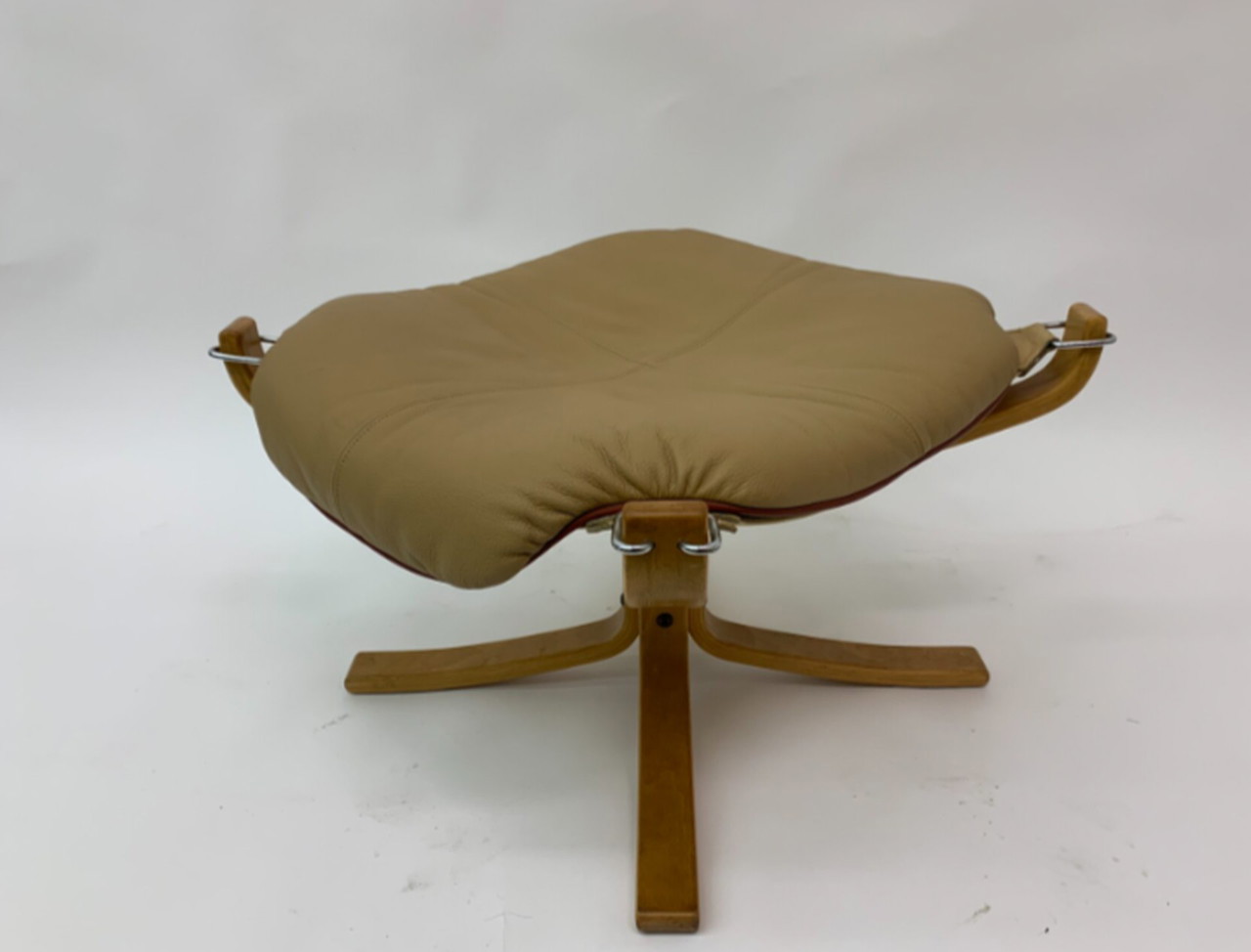 Falcon Leather hocker Chair by Sigurd Ressel for Vatne Møbler, 1970s ...