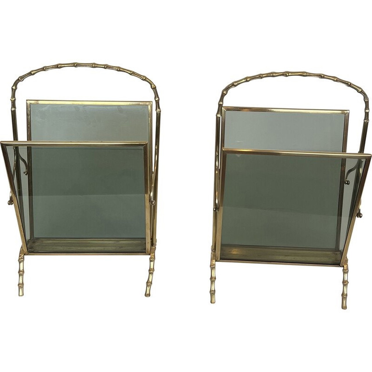 Pair of vintage bronze magazine racks by Maison Baguès, 1940 | €3,100 ...