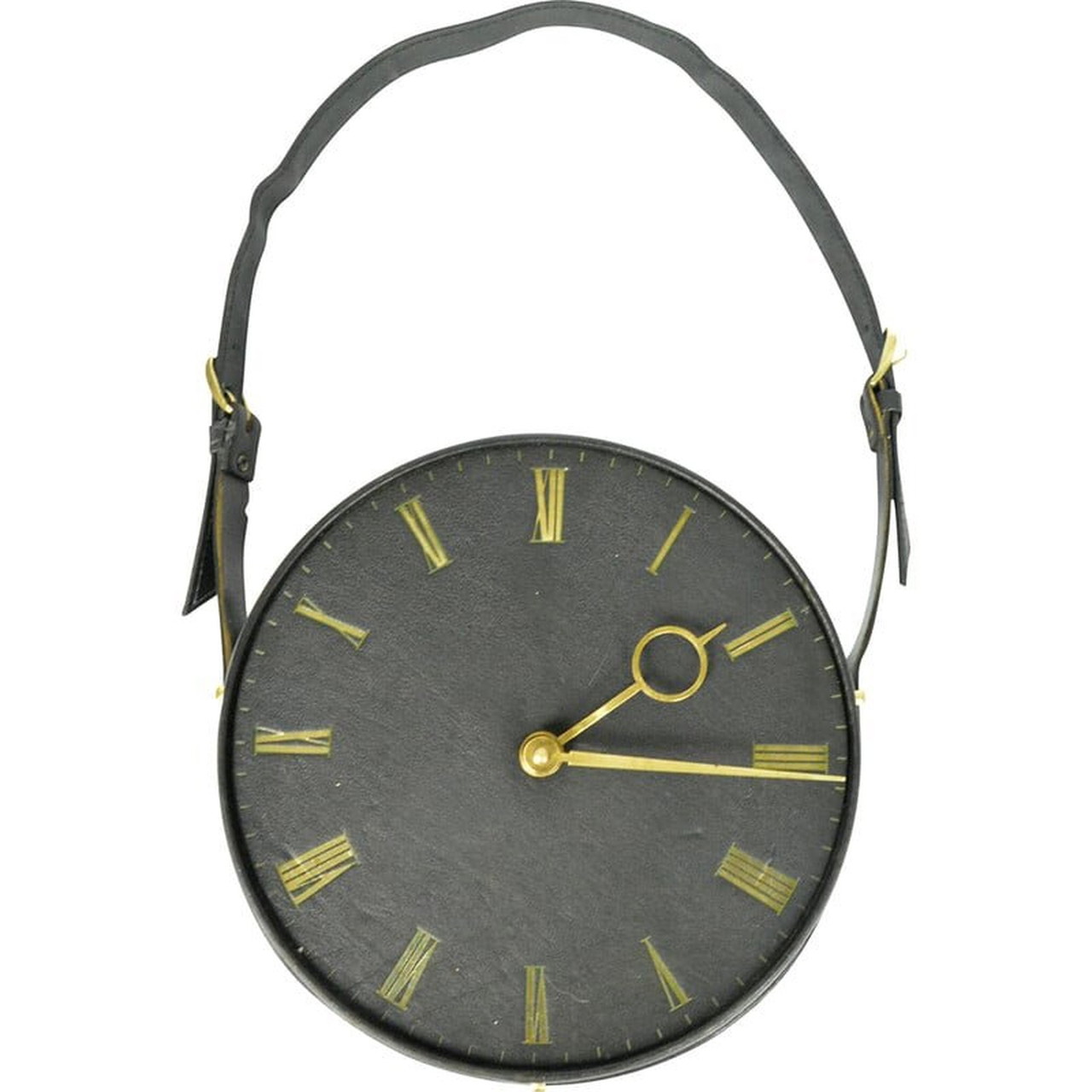 Vintage leather wall clock Silvos, Germany 1970s | €110 | Whoppah