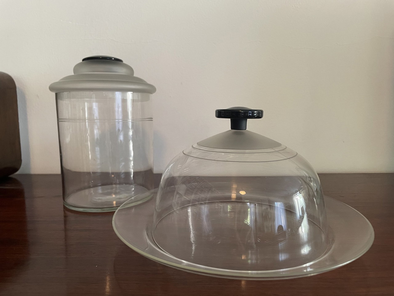 2x leerdam Andries Copier 1935 rusk or cookie tin and cheese cover ...
