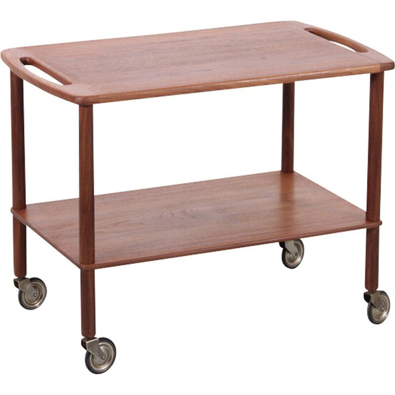 Scandinavian vintage teak serving table with castors | €975 | Whoppah