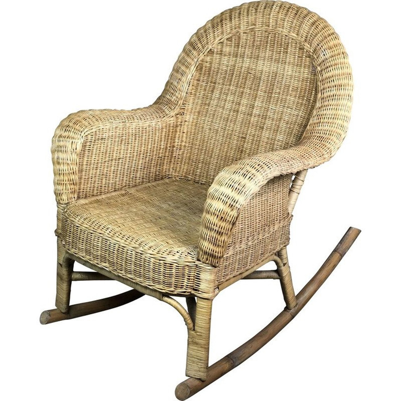 Vintage rattan and bamboo rocking chair, 1980 | €400 | Whoppah