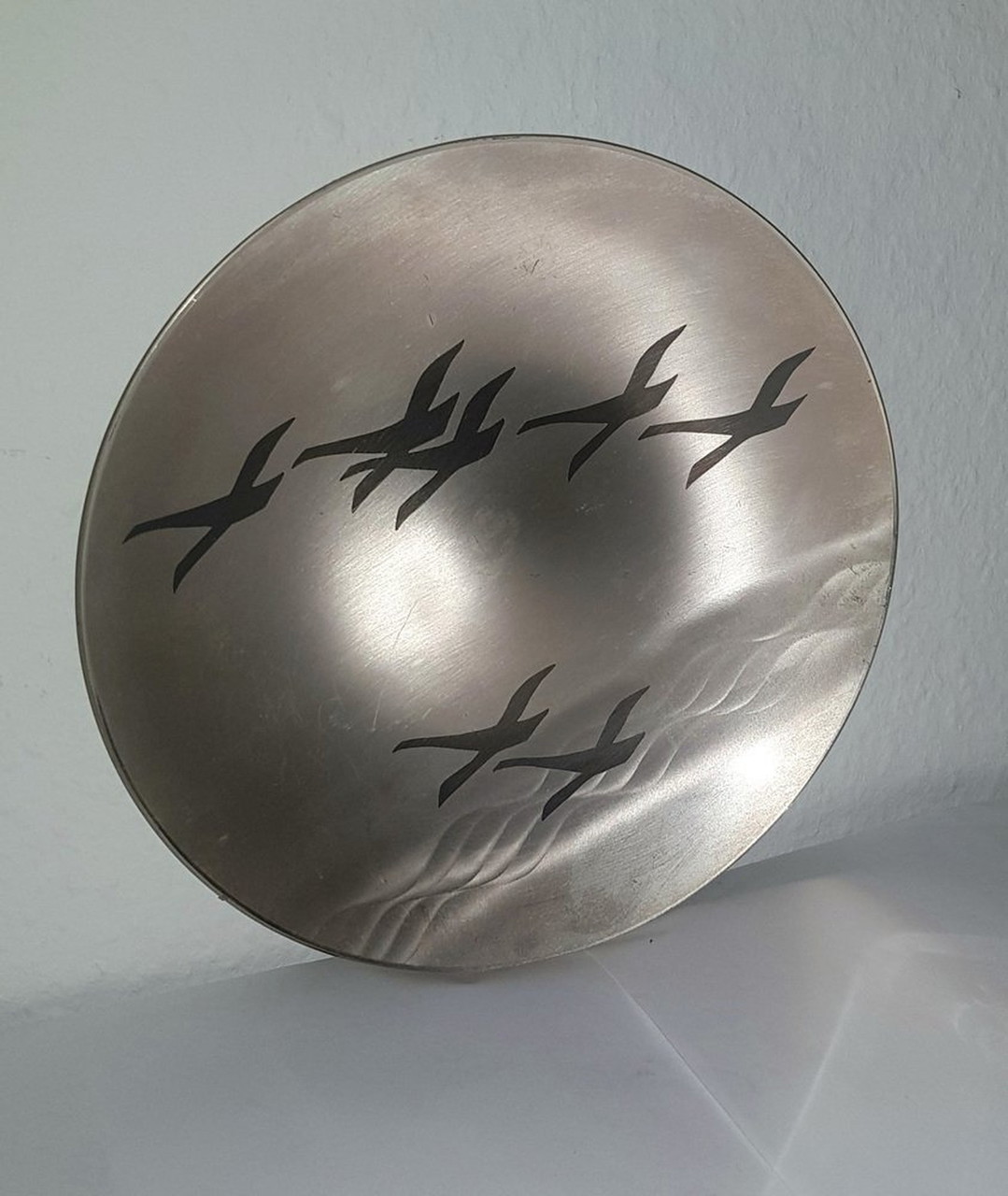 Silvered Ikora Wallplate With Wildgoose From Wmf, 1960S | €115 | Whoppah