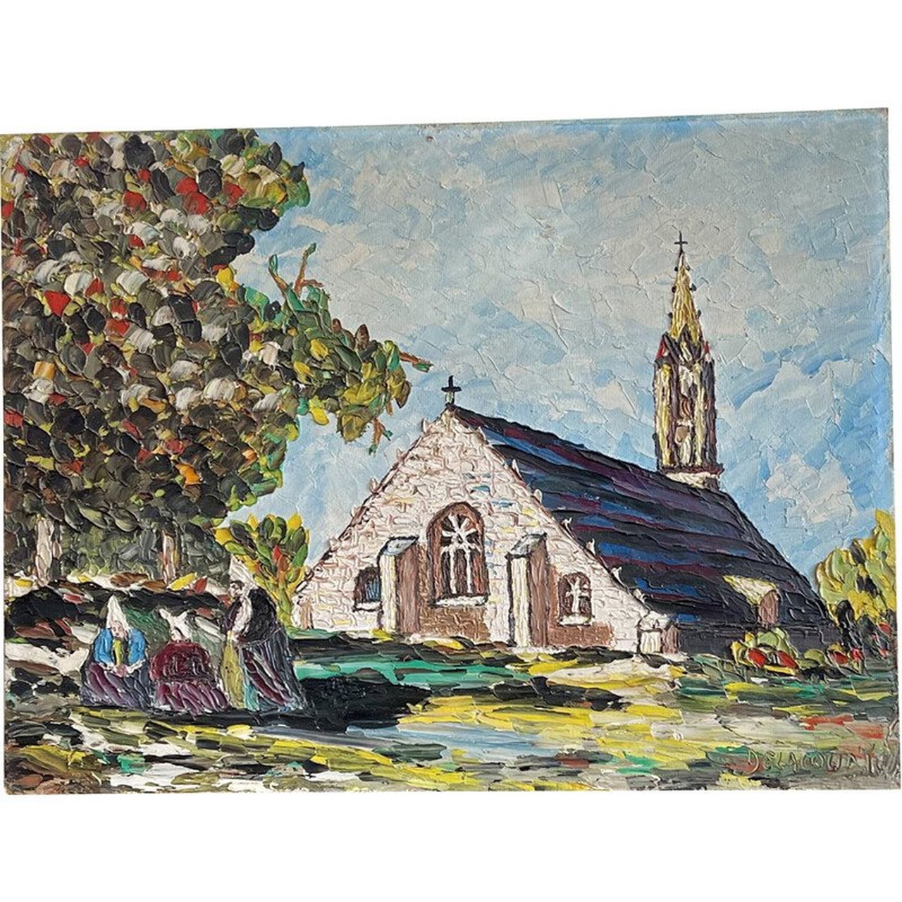 Antique painting by Delacourt | €170 | Whoppah