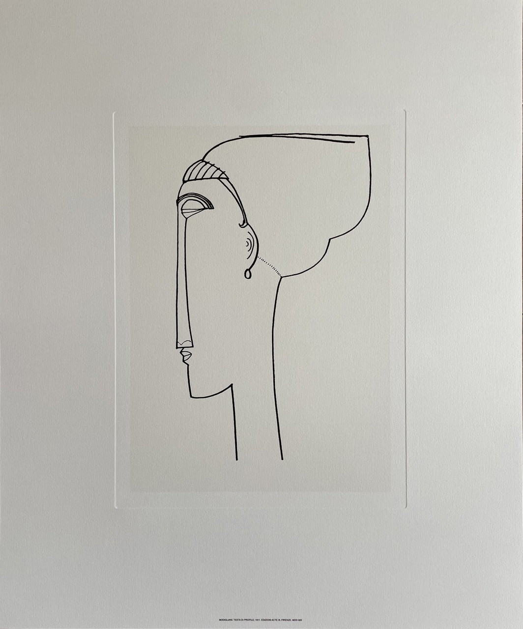 A. Modigliani (1884-1920), Testa Di Profilo, 1911, Edizioni Acte | €130 ...
