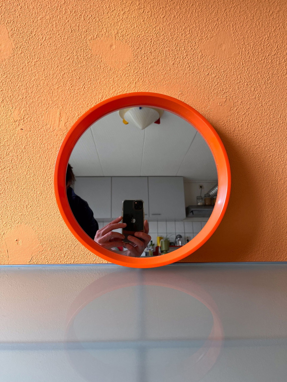 Vintage Orange Termotex Denmark Wall Mirror | €69 | Whoppah