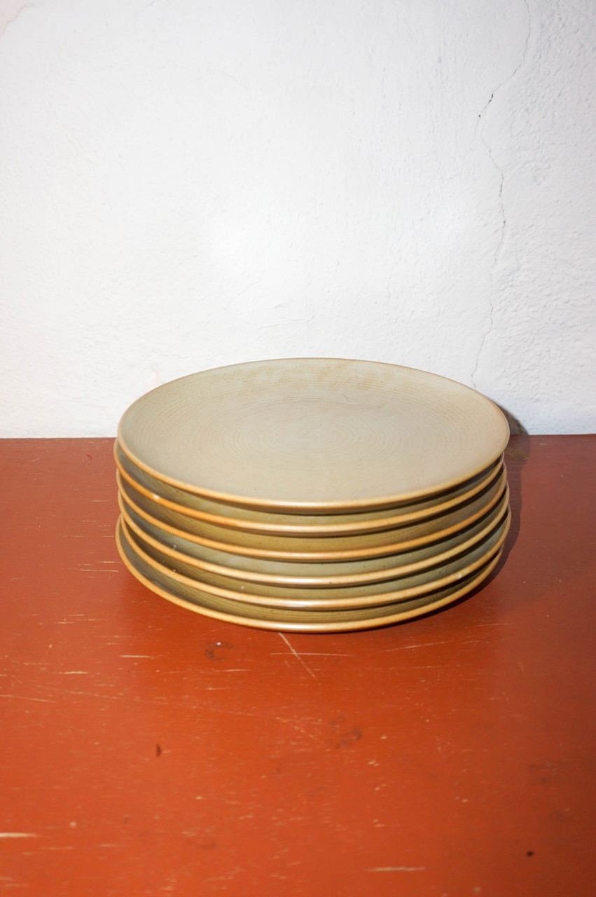 Grès Sandstone Ceramic Plates * Gres Village * Set Of 6 * Stoneware ...