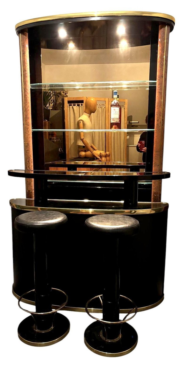 1970S House Bar + Cupboard Backboard + 2 X Bar Stools | €595 | Whoppah