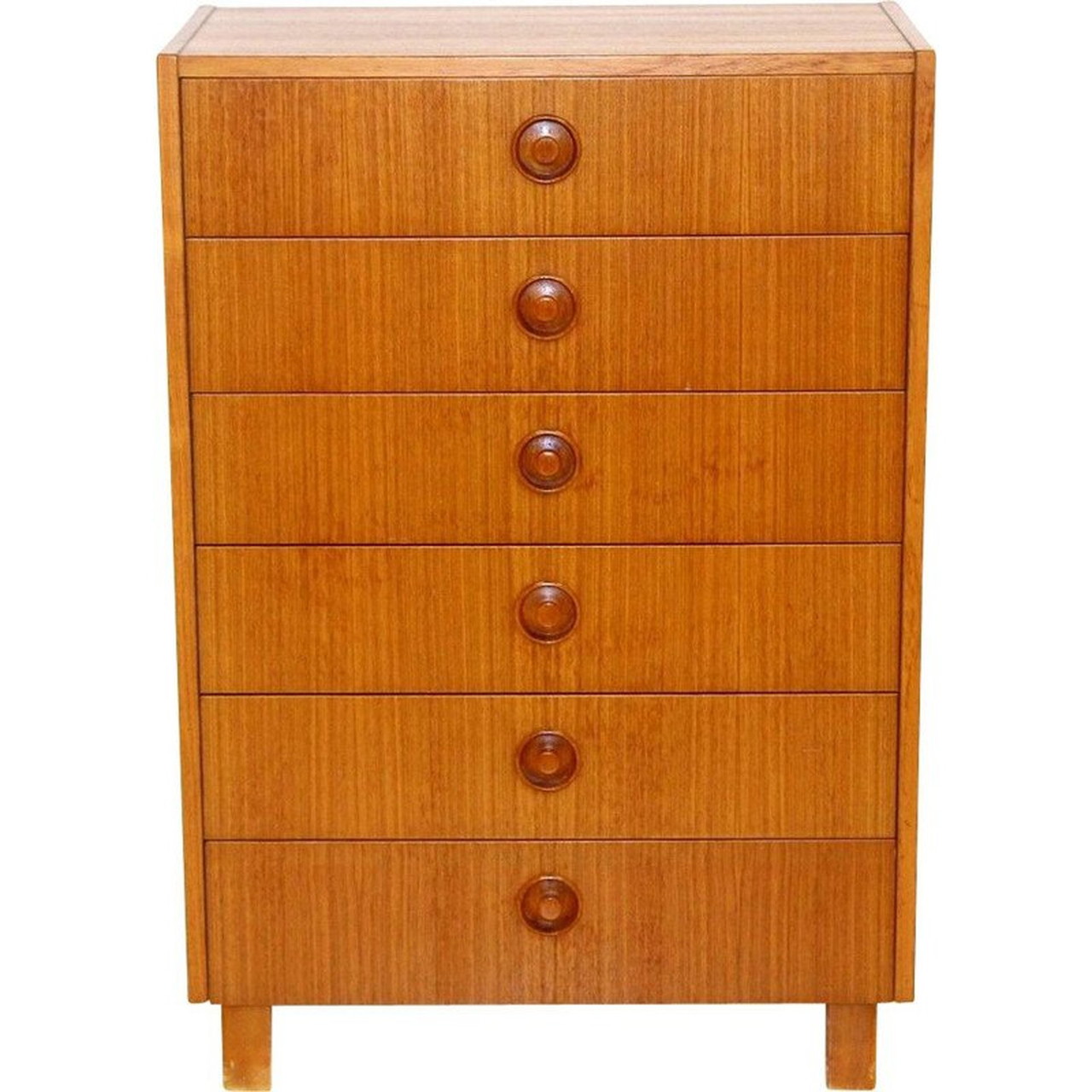 Vintage teak tallboy chest of drawers Sweden 1960 740 Whoppah