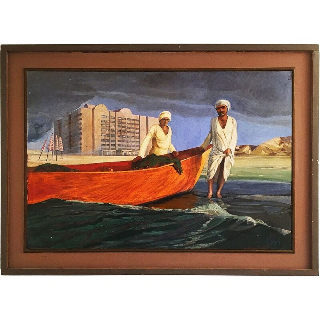 Vintage arabesque painting by Alan Healey, England 1980 | €199 | Whoppah