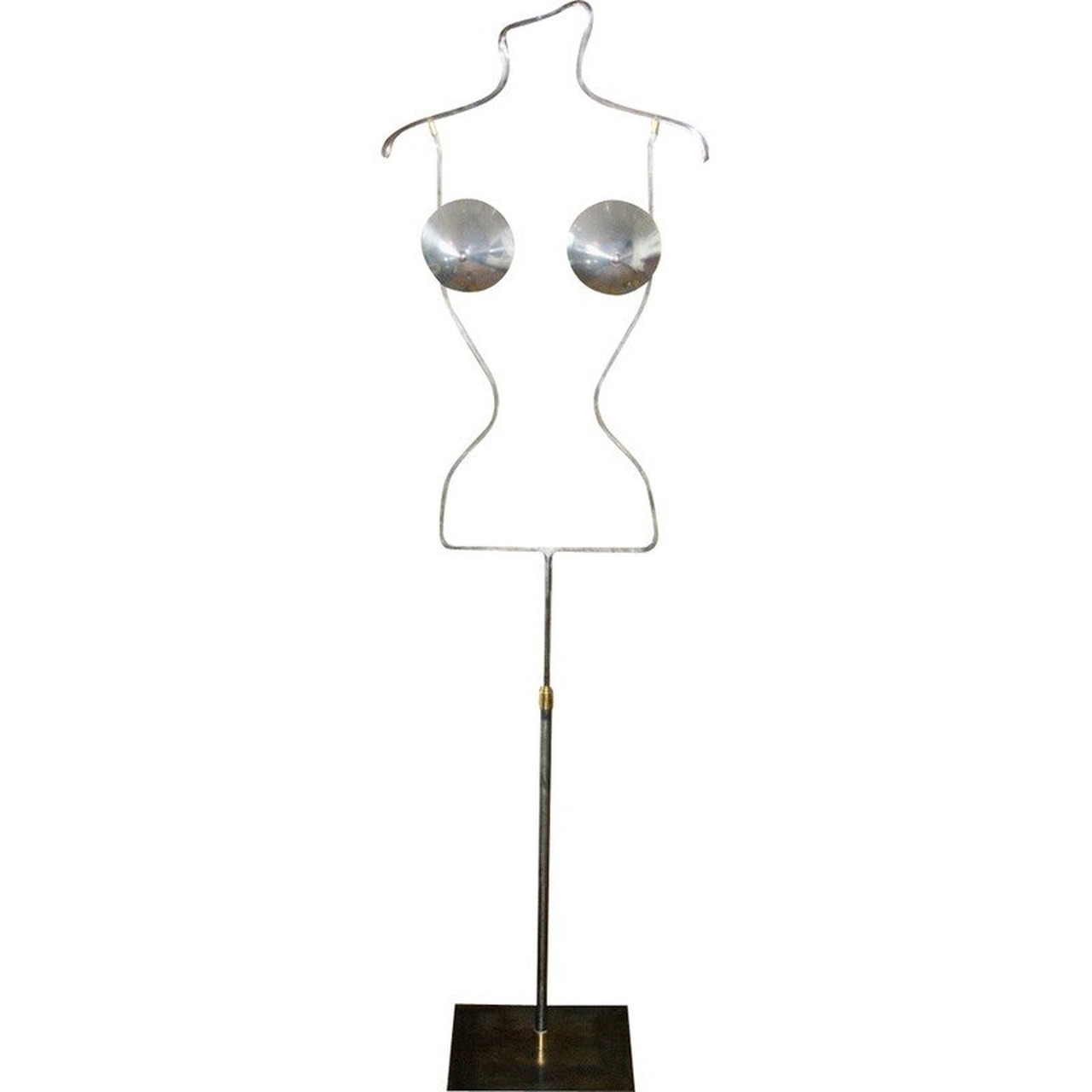 Vintage Art Deco mannequin on feet in steel and aluminum by René Herbst ...
