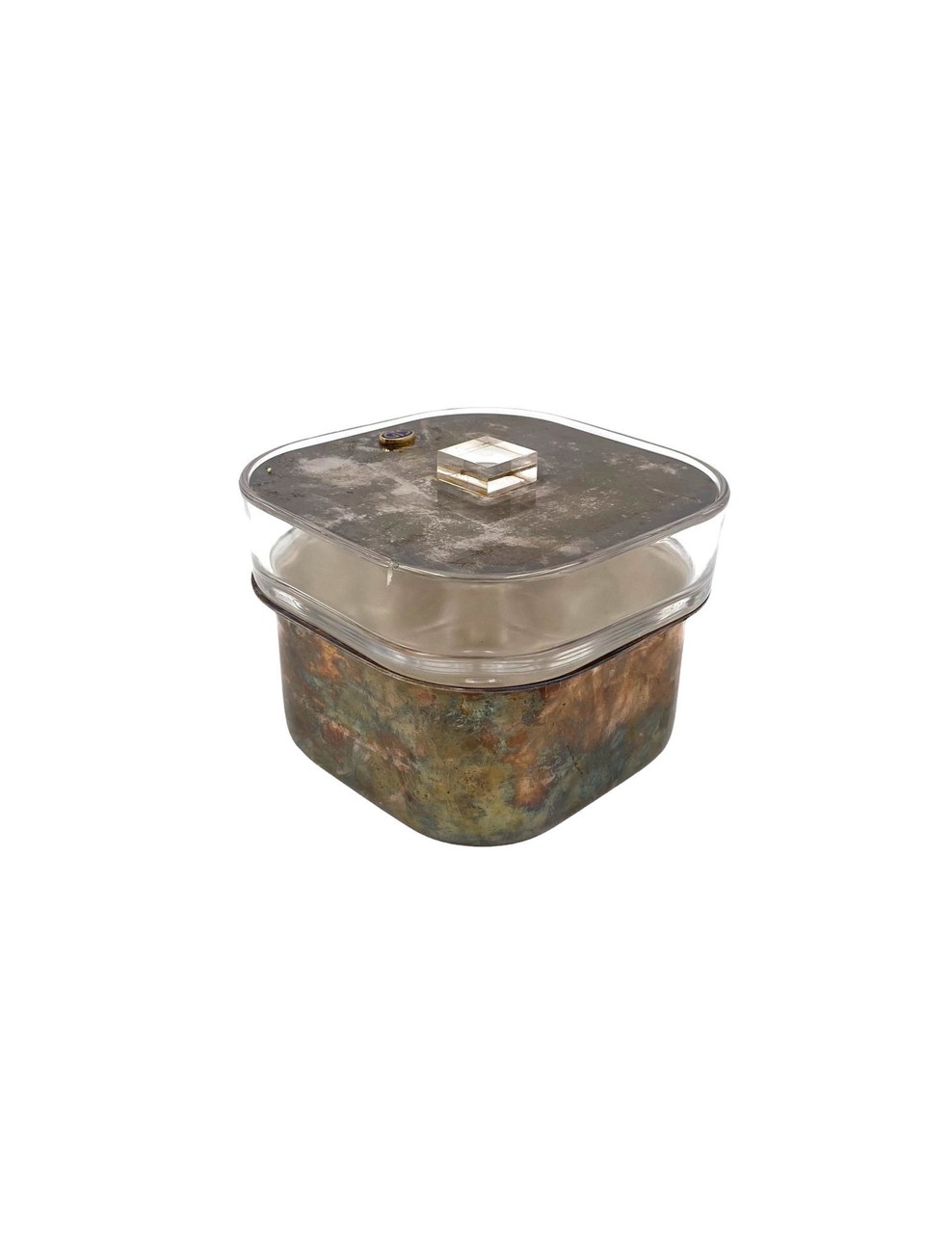 Mid-Century Silver-Plated And Glass Ice Bucket, Sambonet Italy 1970S ...