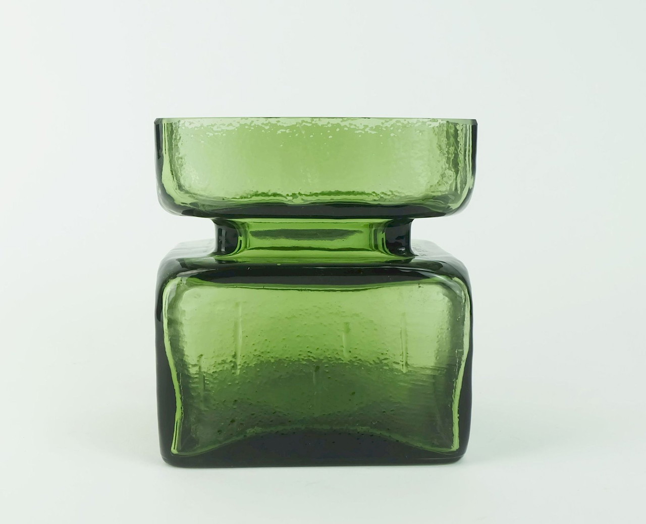finnish VASE glass vase pala helena tynell riihimaen 1960s green glass ...