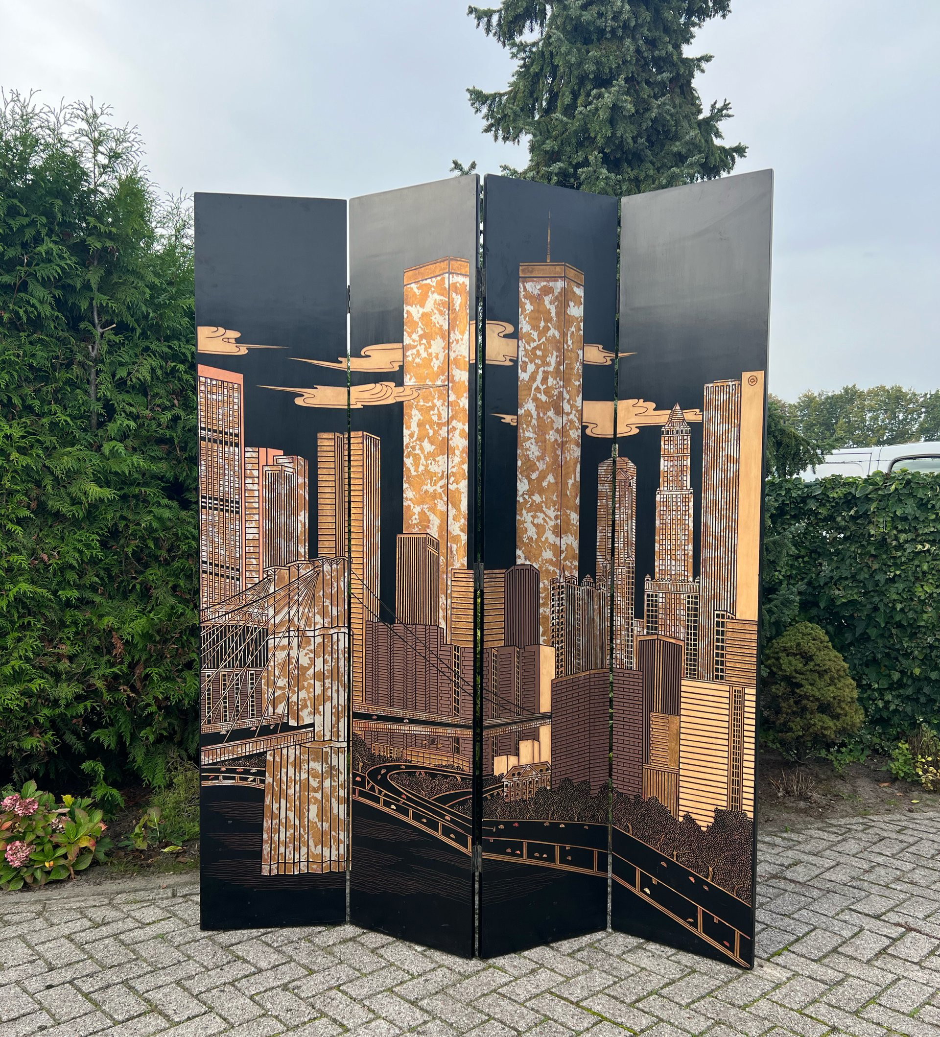 Vintage Folding Screen Skyline Manhattan | €1,000 | Whoppah