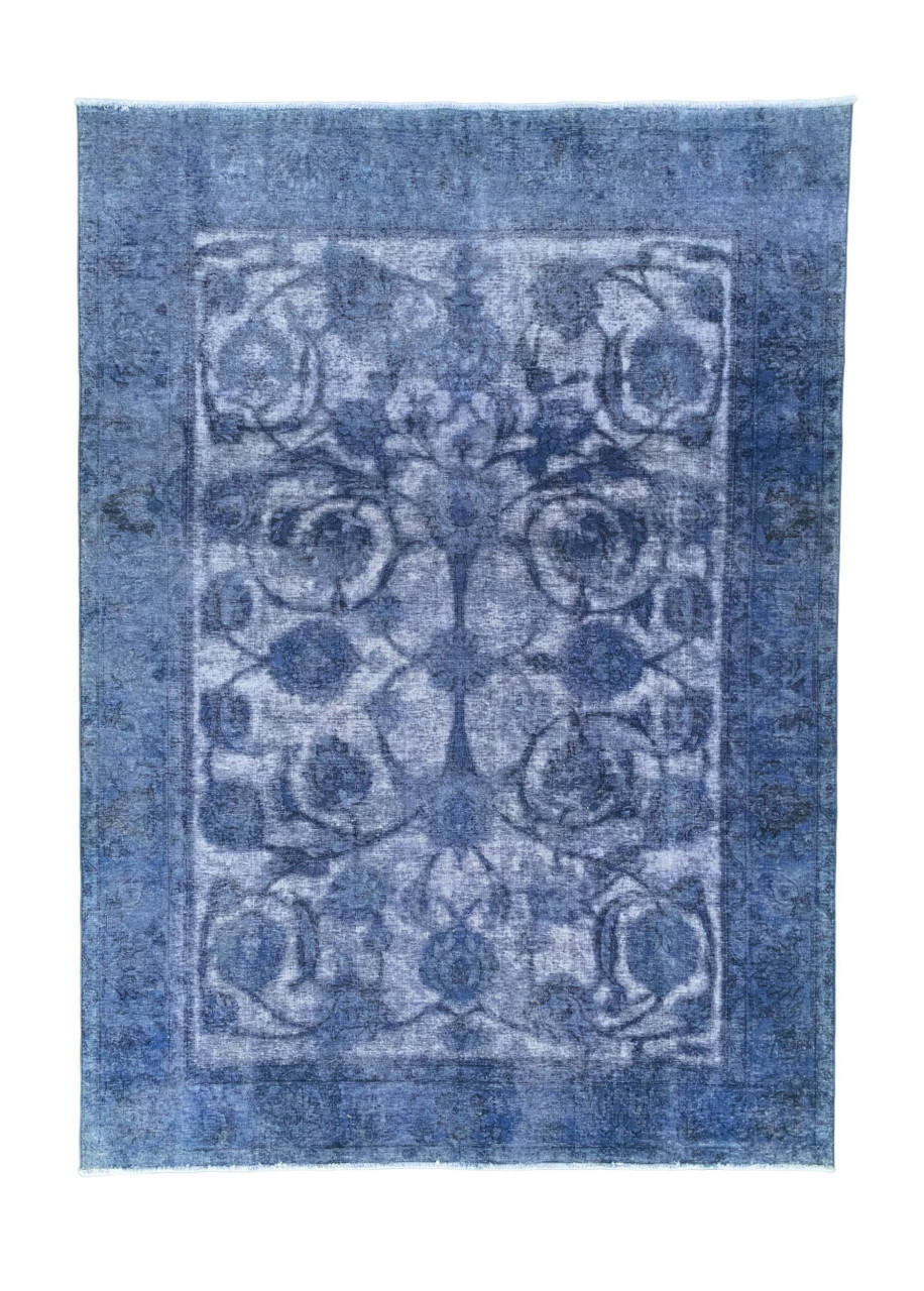 Hand-knotted Vintage Royal Carpet - 340 X 245 Cm - Blue Floral Design ...