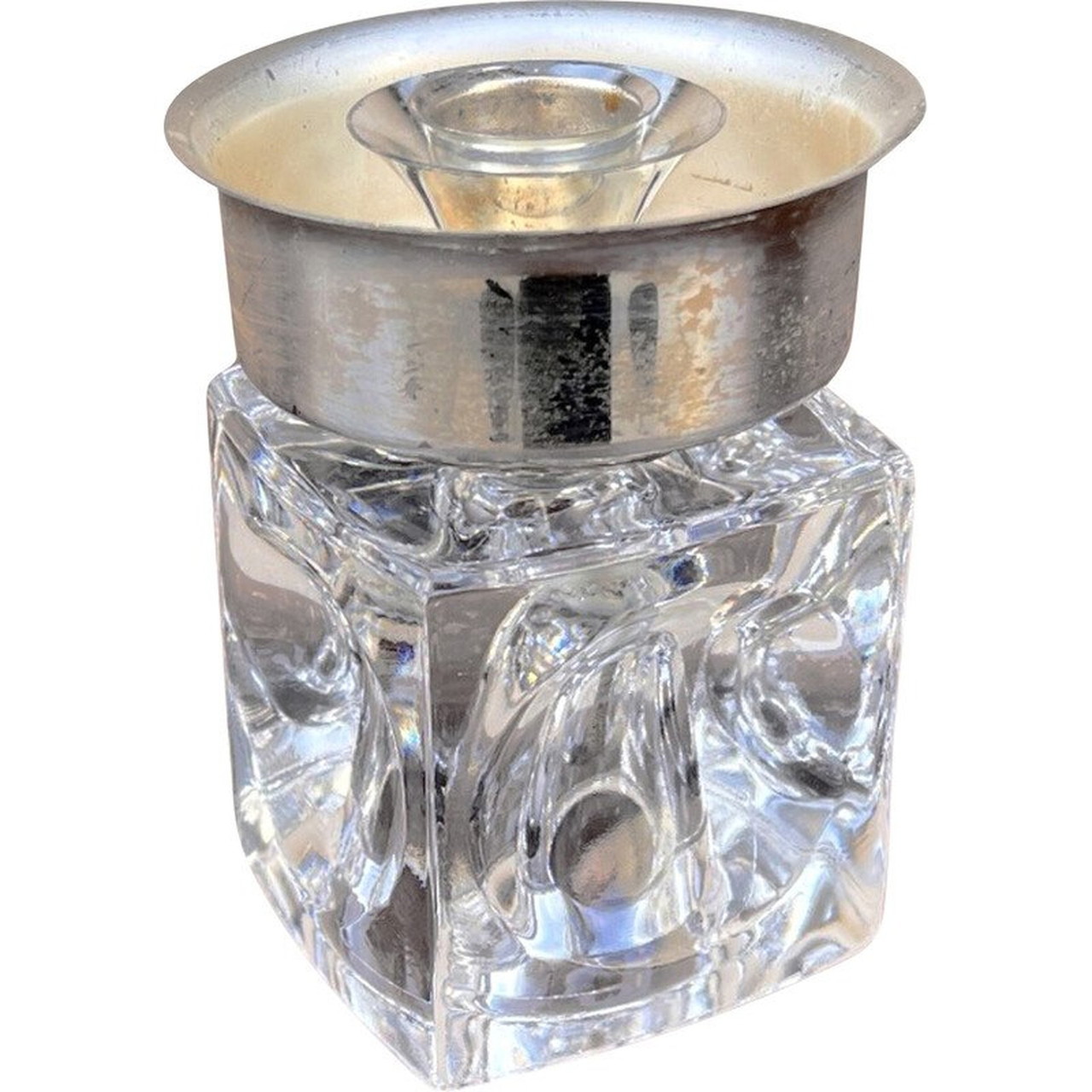 Vintage plated crystal candlestick for Peill and Putzler, Germany 1970 ...