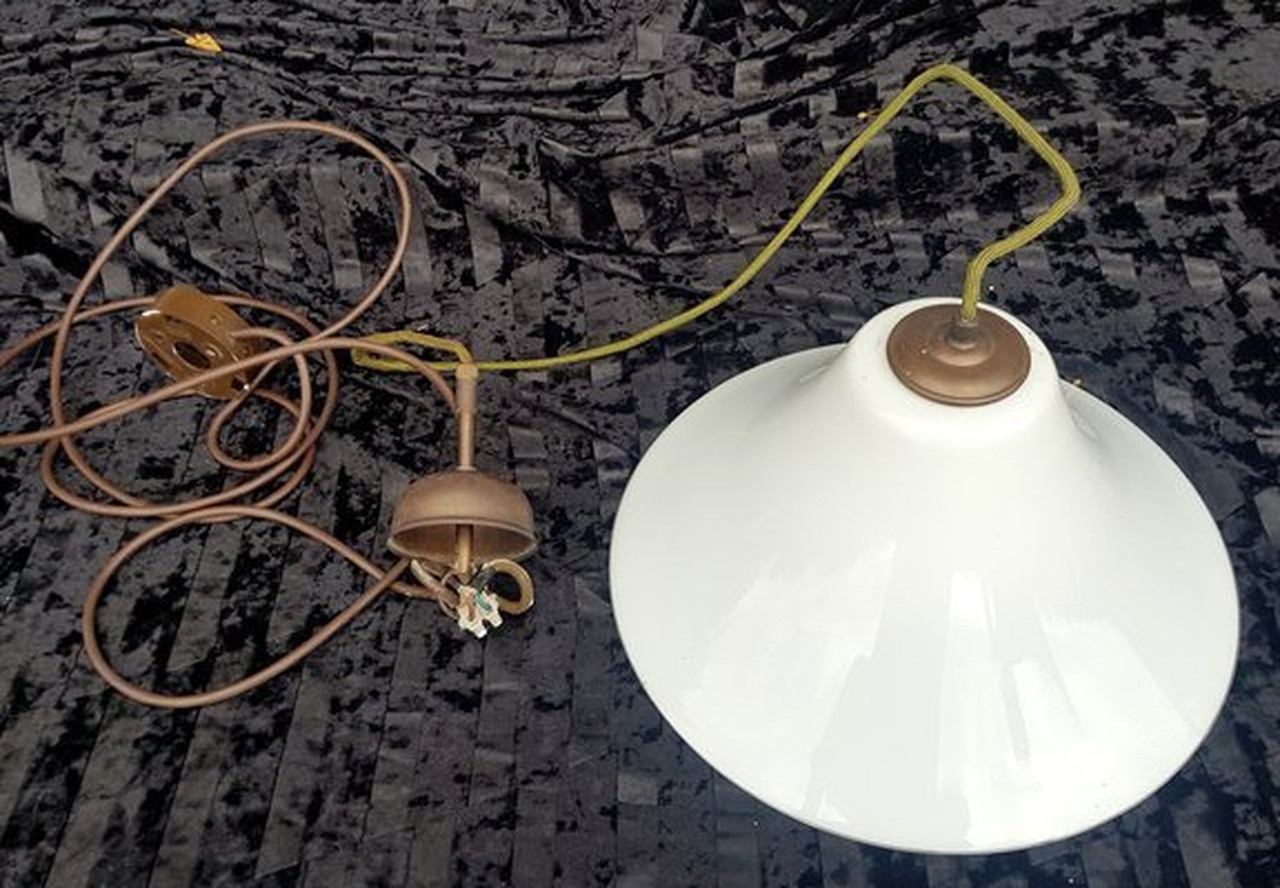 Antique Opaline Glass Ceiling Lamp | €295 | Whoppah