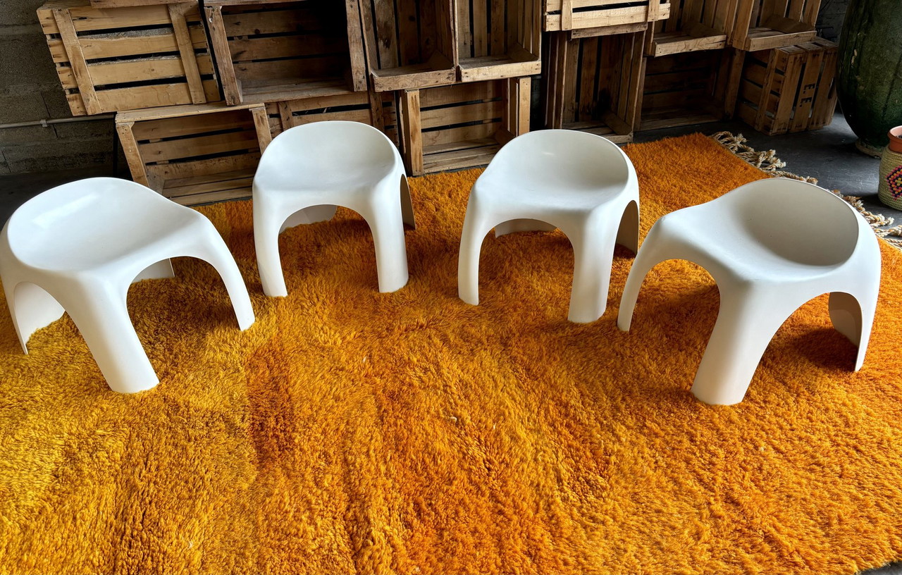 Efebo Plastic Stool In White By Stacy Dukes For Artemide