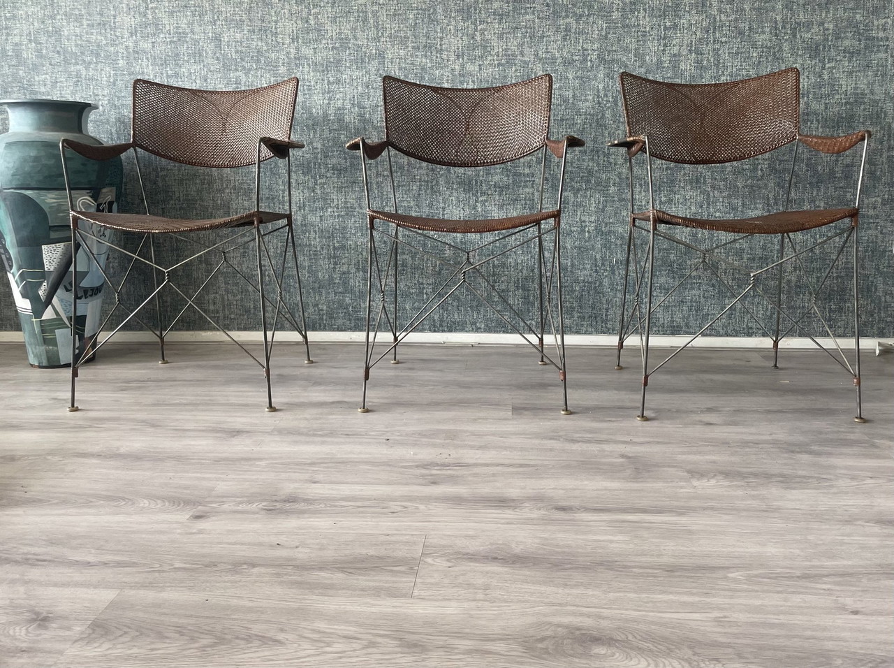 3x Vintage Yuzuru Yamakava Rap chairs walnut rattan | €275 | Whoppah