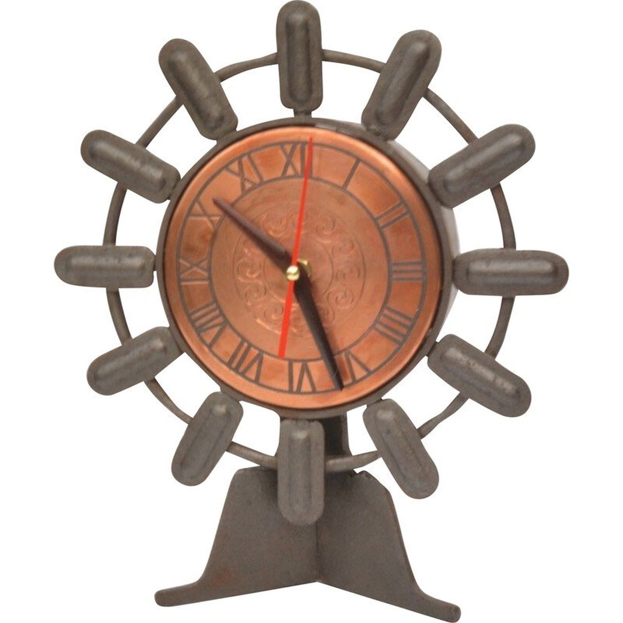Vintage copper and cast iron mantel clock for Weimar, Germany 1970 | € ...
