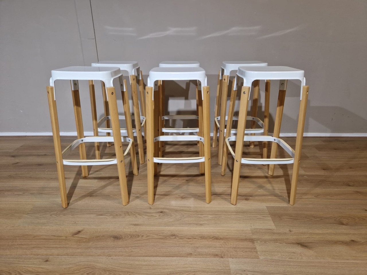 6X Magis Steelwood - Barstools - White - Steel - Wood -Design | €799 ...