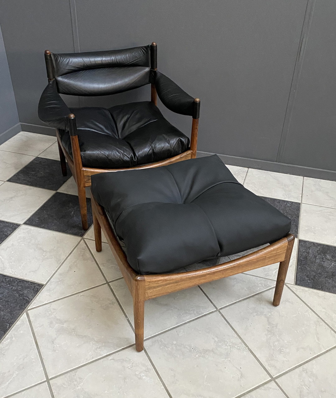 Kristian Vedel Rosewood & Leather 'Modus' Lounge Chair for Søren ...