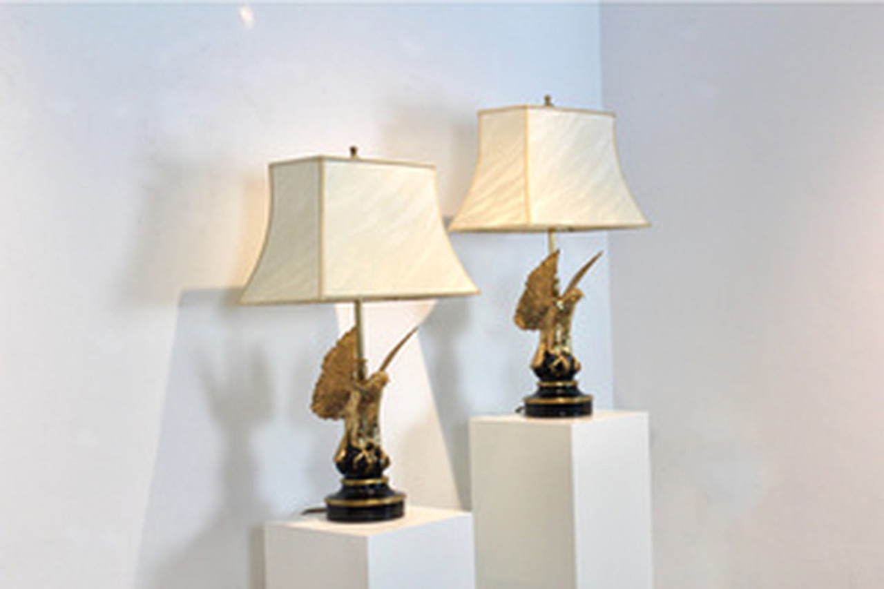 Belgian Brass Eagle Sculptured Table Lamps for DeKnudt | €3,650 | Whoppah