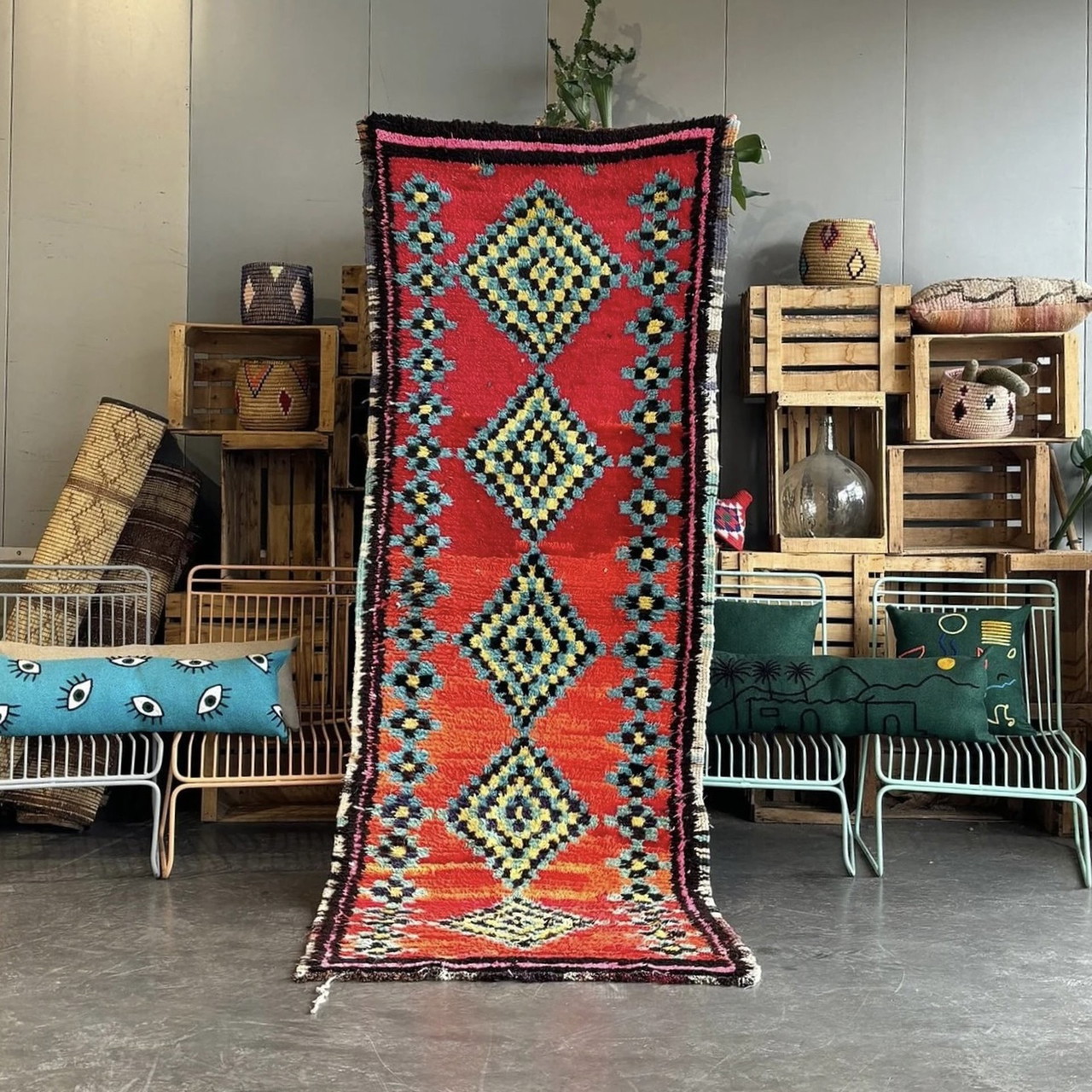 Vintage Red Boho Moroccan Rug | €230 | Whoppah