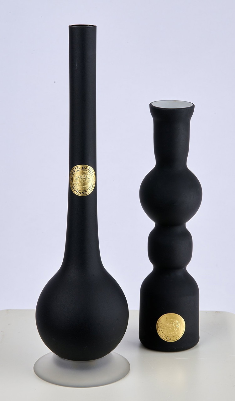 Set Vintage Carlo Moretti Murano Italia Satinato glass vase 70S | €399 ...