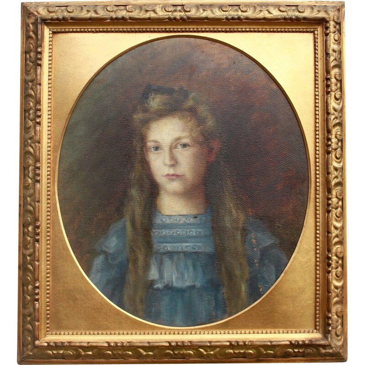 Vintage girl portrait in stucco frame, southern Germany 1900 | €1,800 ...