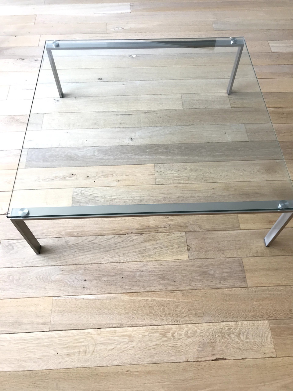 Brushed nickel glass coffee table store