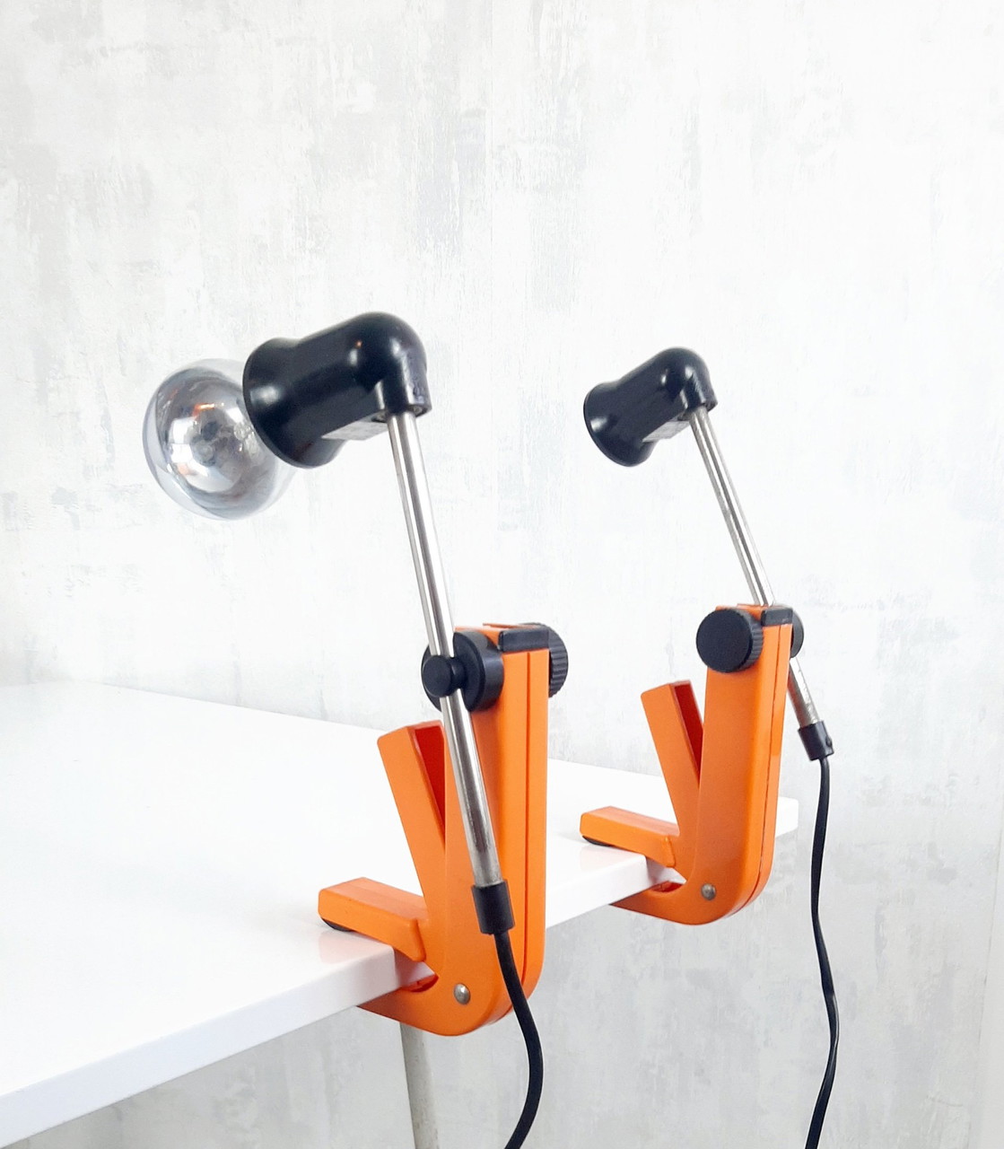 Vintage Clamp Lamps Rowi, 1970s, Orange Lamp | €110 | Whoppah
