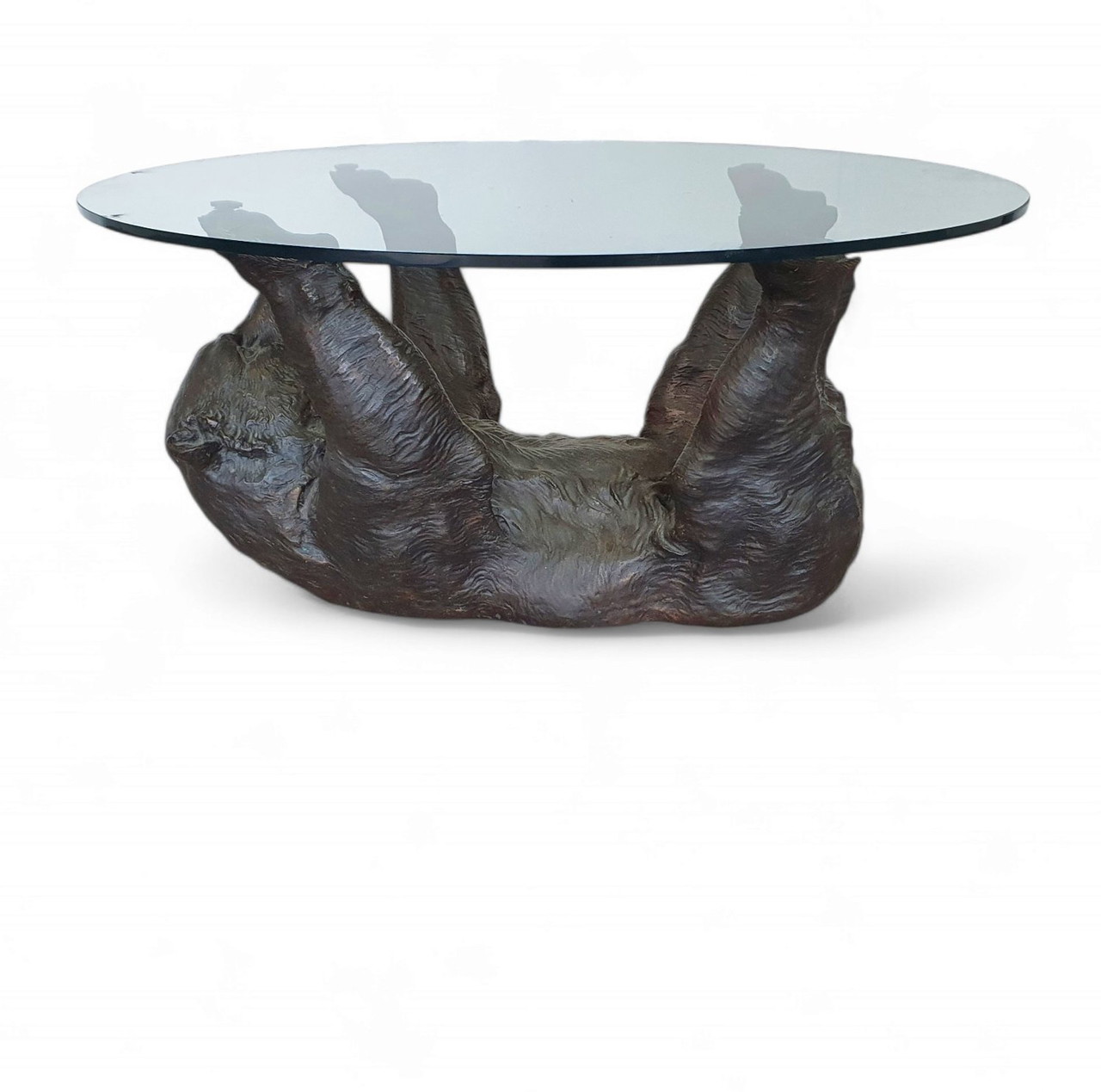 Well Detailed Solid Bronze Bear Coffee Table Frame