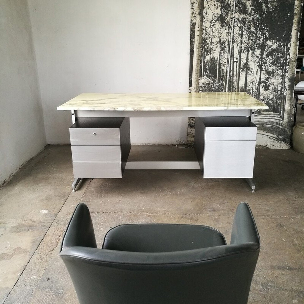Etienne Fermigier desk with marble tops
