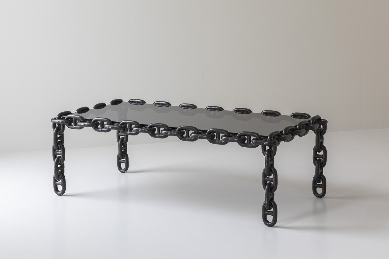 Exceptional Artisan Chain Link Coffee Table, Belgium 1970S | €3,000 ...