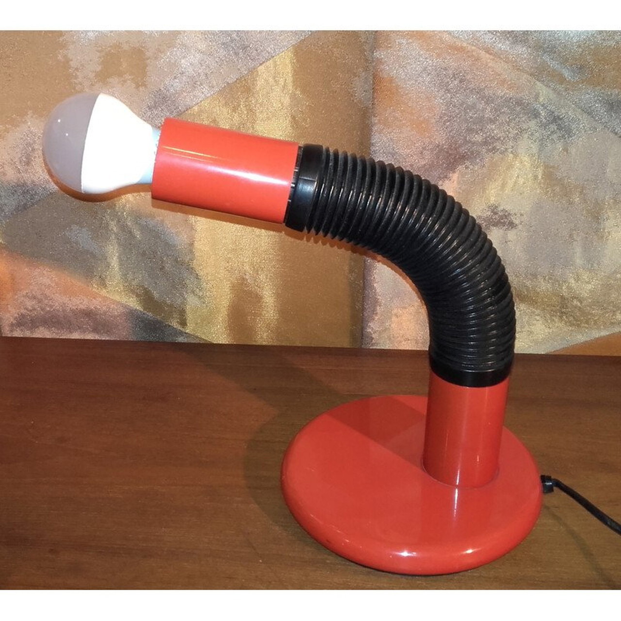 Vintage "BENDY" red metal desk lamp by Targetti Sankey, Italy 1970 | € ...