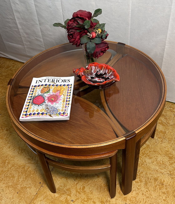 Mid Century Retro Vintage Teak Coffee Table By Nathan Trinity 1960 595 Whoppah
