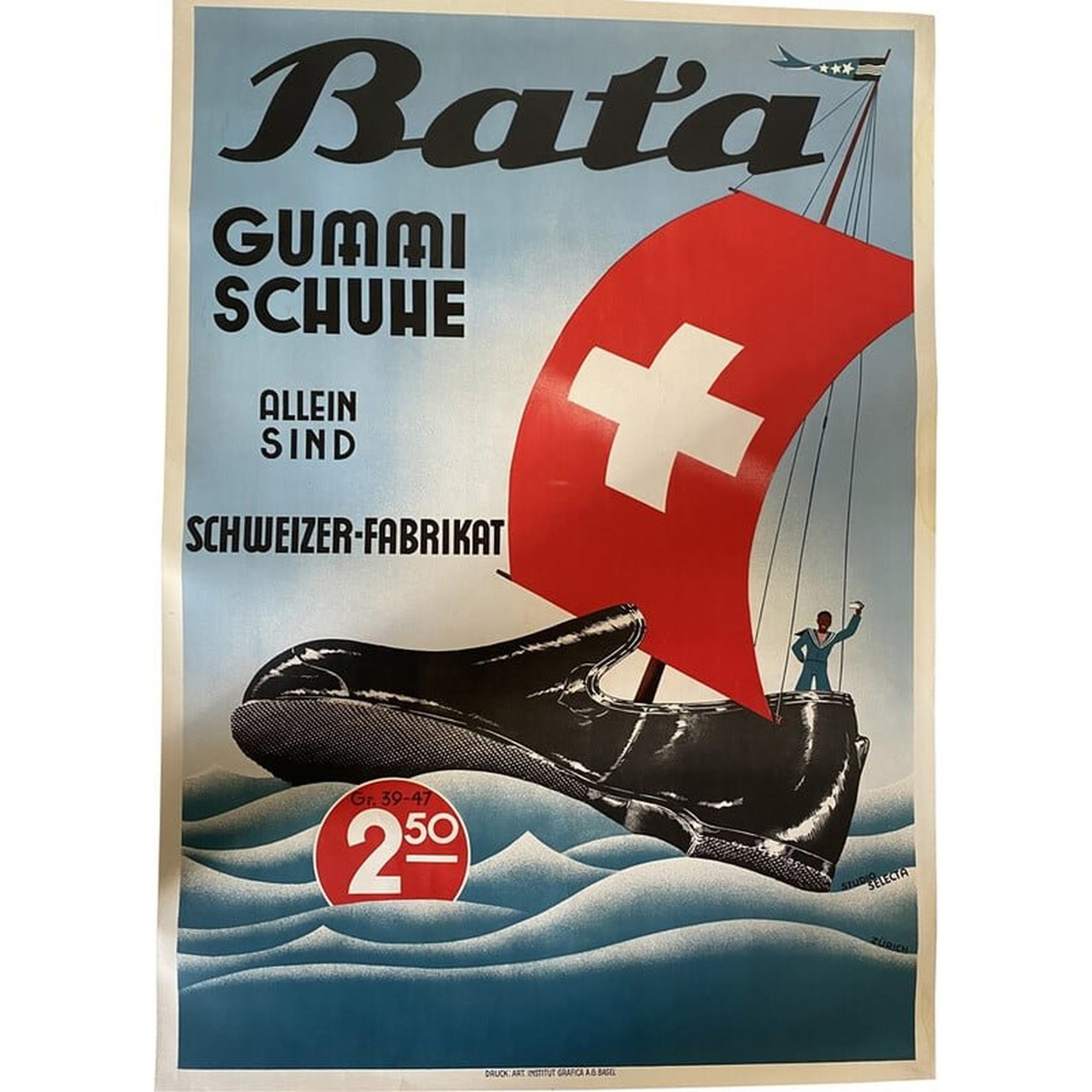 Affiche murale Bata originale, 1930 | €500 | Whoppah