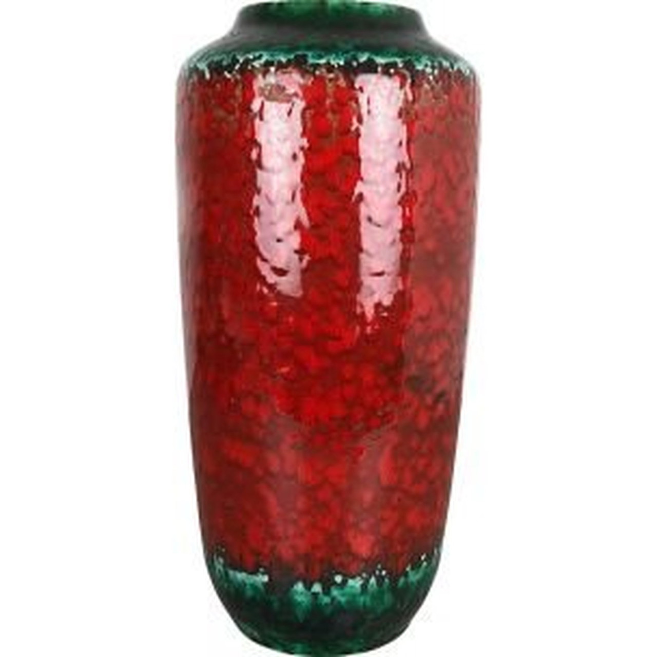Grand vase de sol vintage en poterie fat lava multicolore 517-45 ...