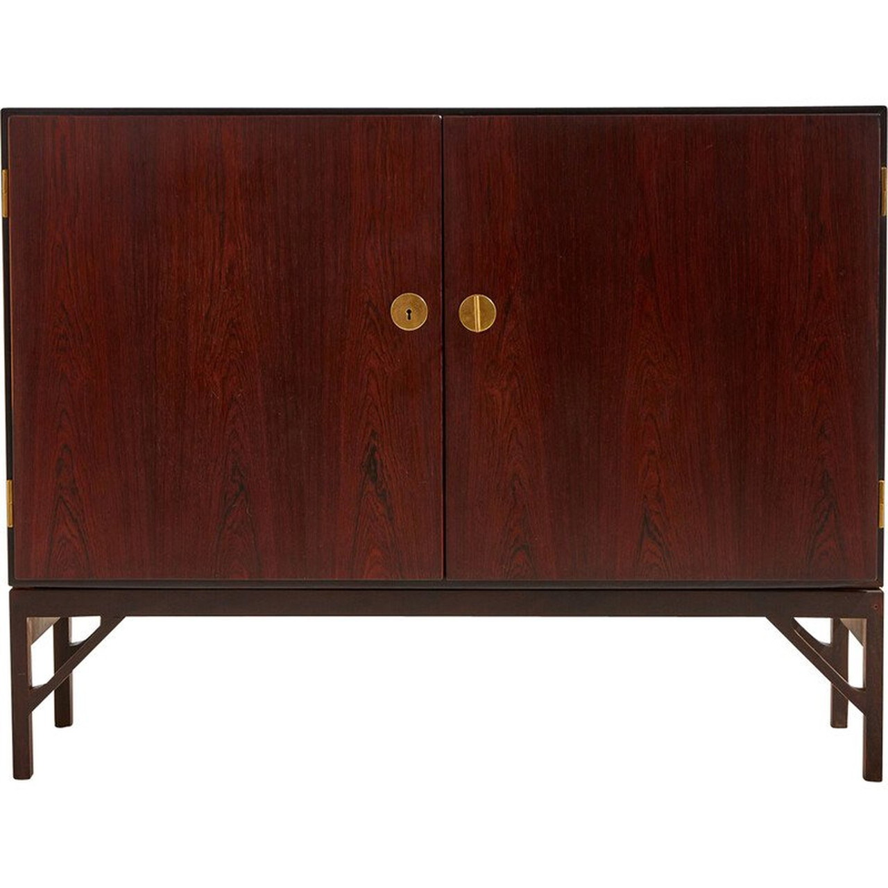 Armoire vintage modèle A 232 en palissandre et laiton par Børge ...