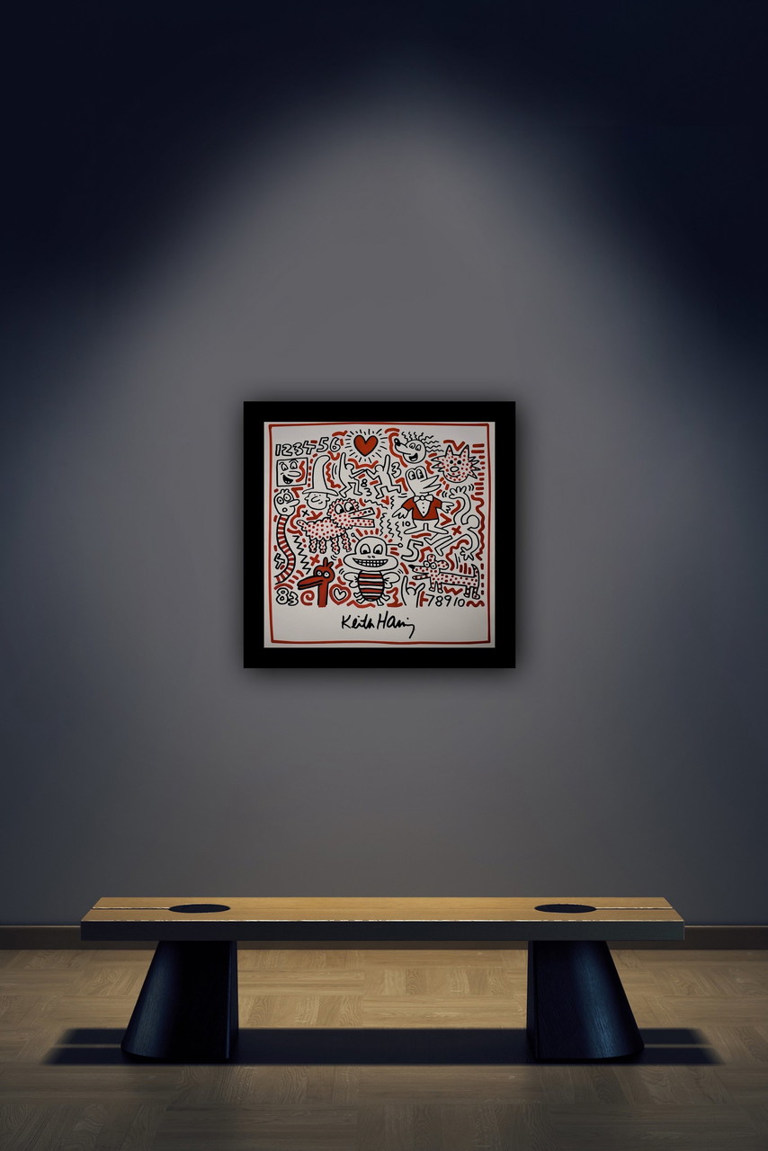 Keith Haring, signiert mit Eintragung im Impressum Copyright 'Estate Of ...