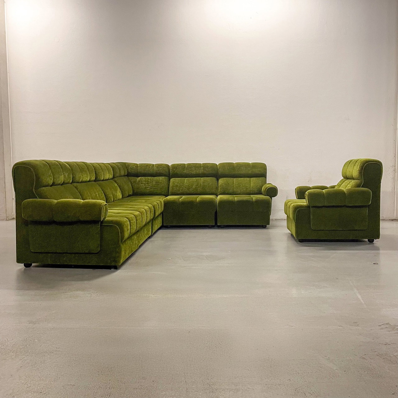 Green modular couch store