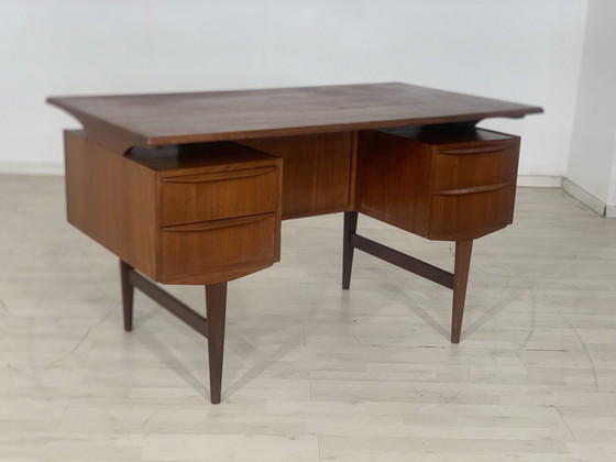 Retro teak schreibtisch burotisch tisch vintage desk 823.90 Whoppah