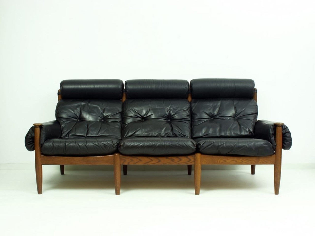 hochwertige Leder couch Sofa Eiche von Eric Merthen, IRA Möbler | € ...