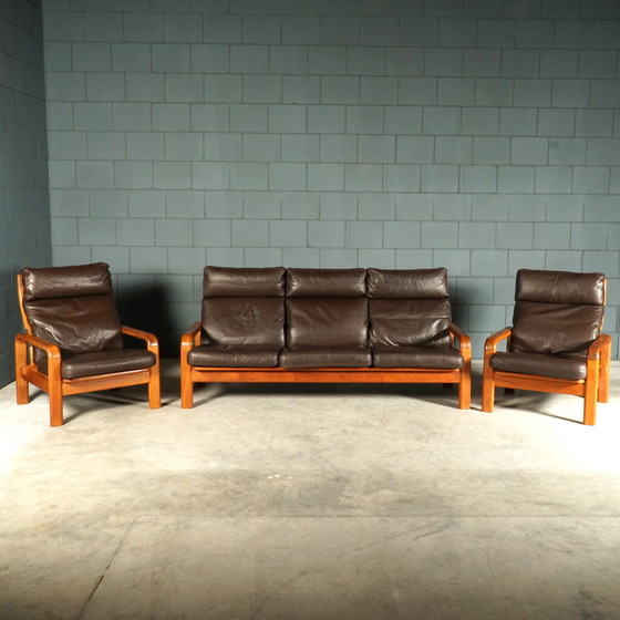 Vintage Danische Lounge Sitzgruppe L. Olsen Son Teakholz 1960s 1 350 Whoppah