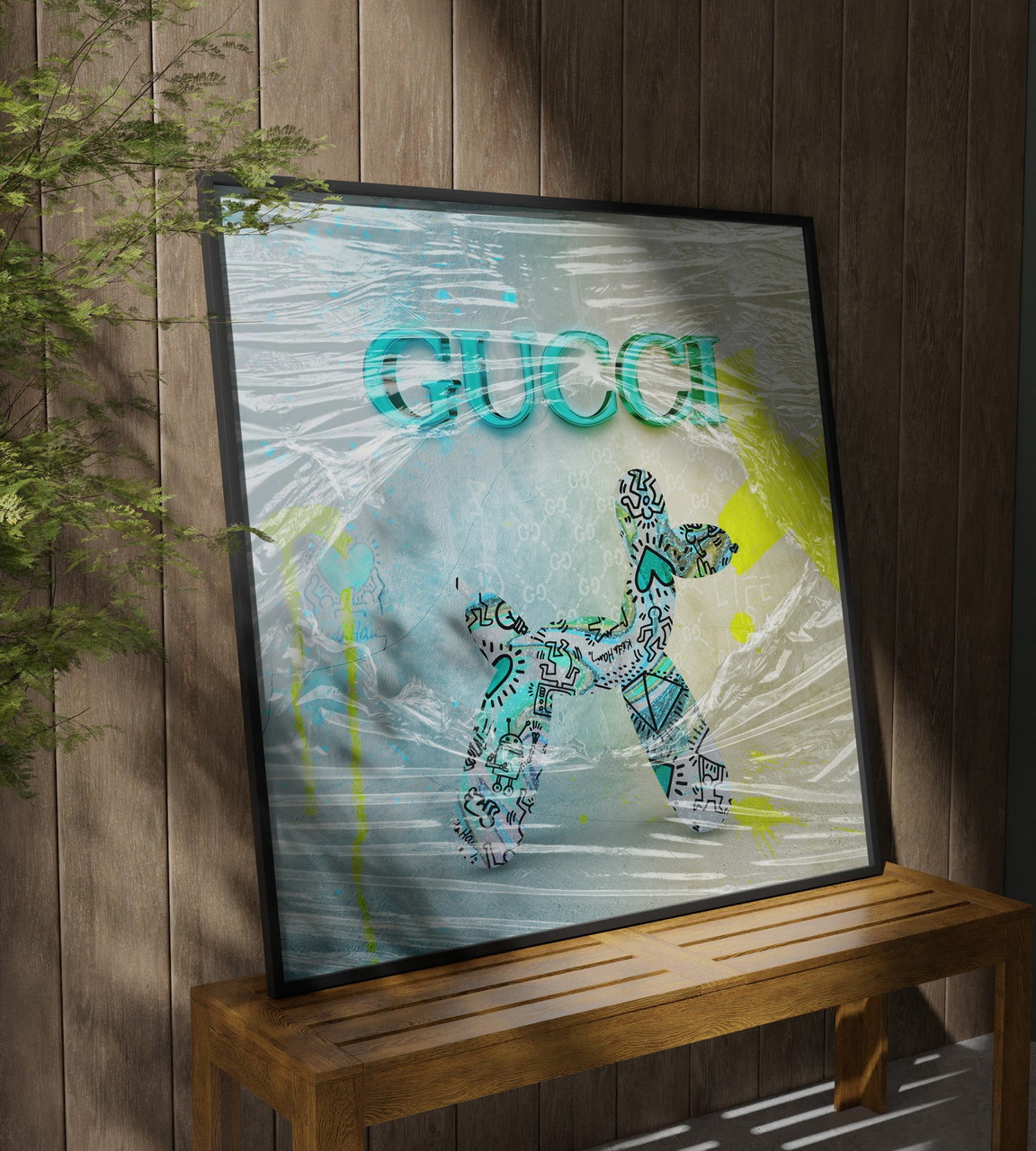 Limitiert: Wrapped Woof - Gucci X Keith Haring Edition | 140 X 140 Cm ...