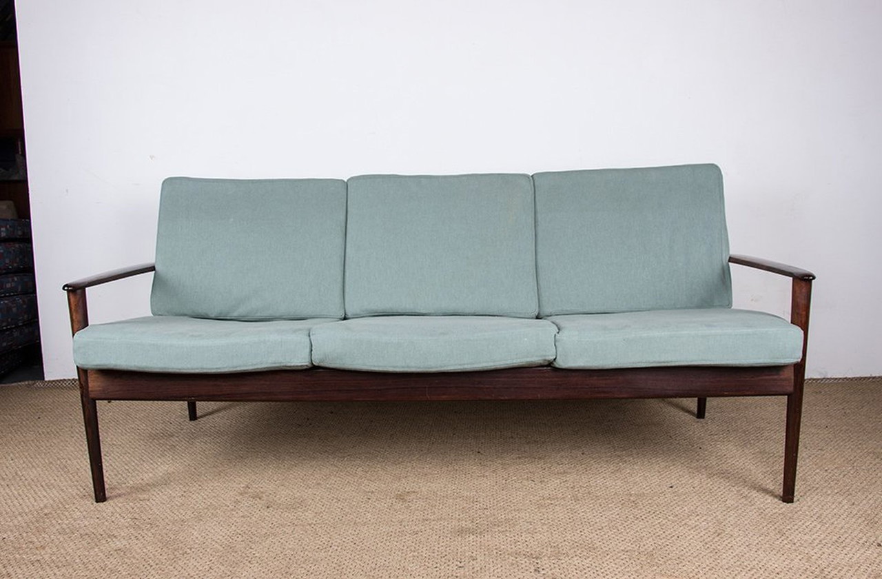 Dänisches 3-Sitzer-Sofa Aus Palisander Und Stoff Neu Von Grete Jalk Für ...